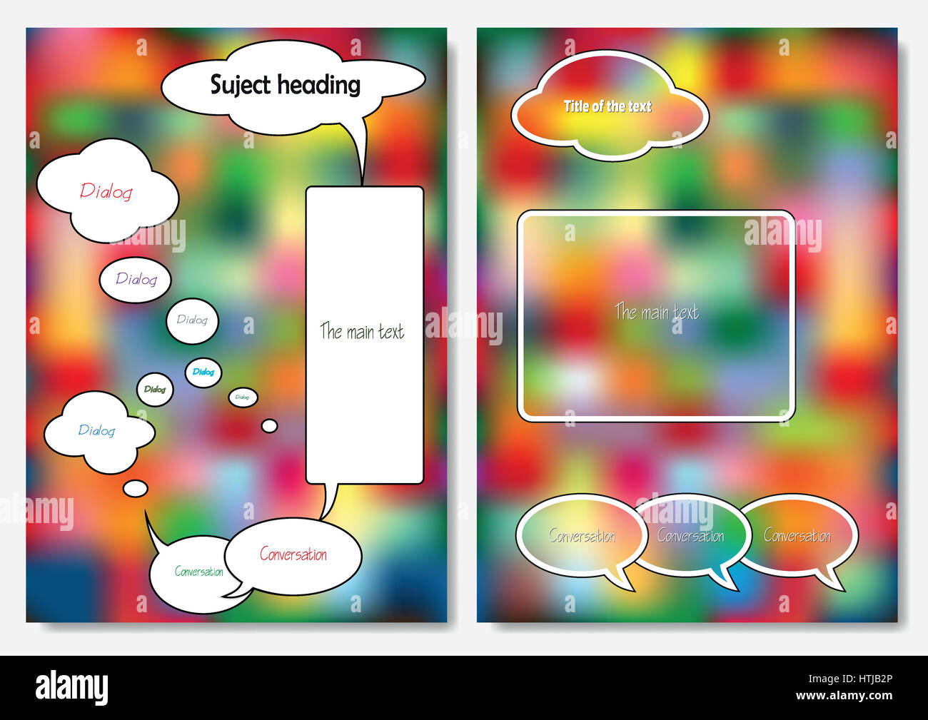 Templates, links and comments on a bright background Stock Photo - Alamy
