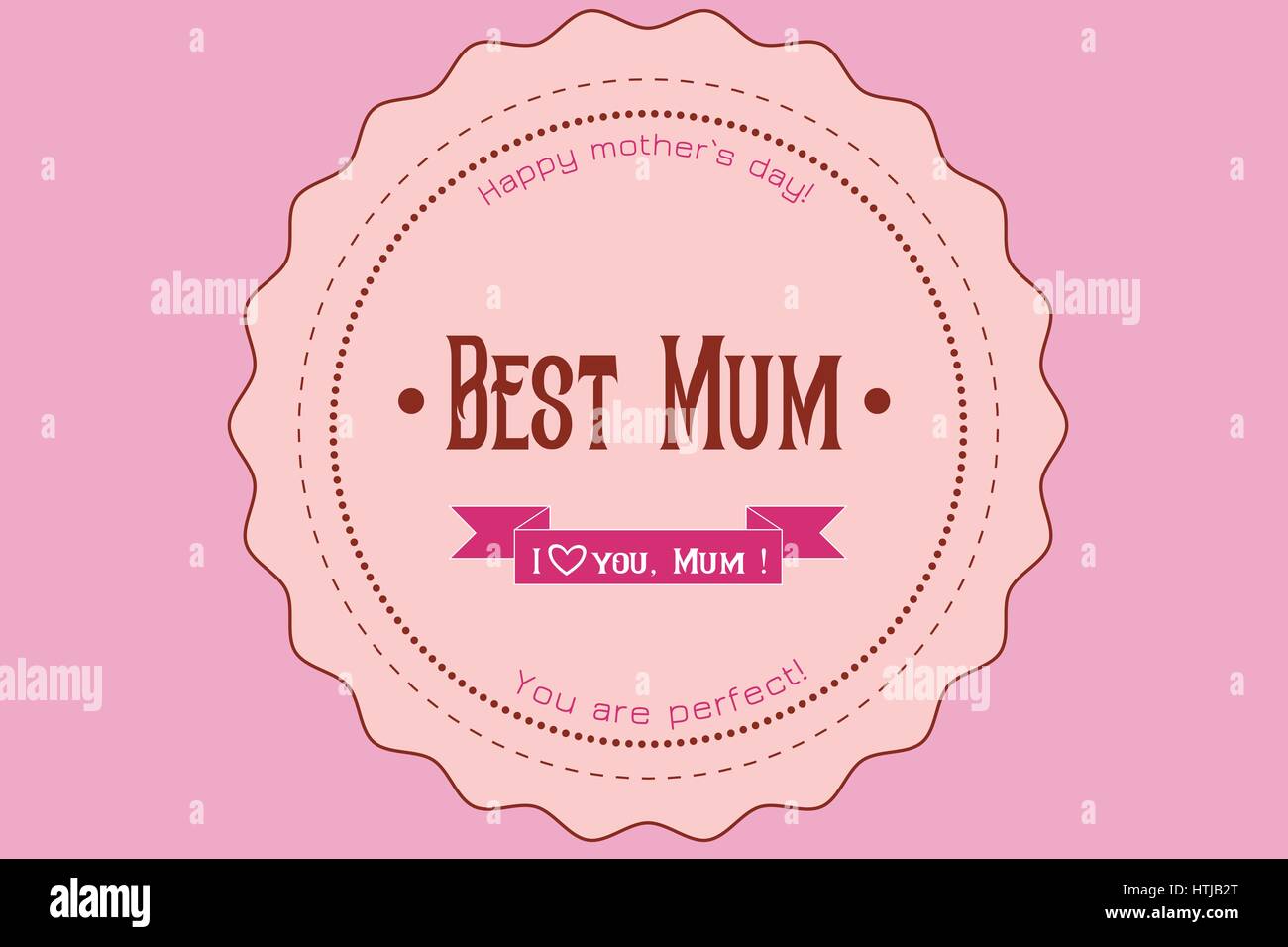 Happy Mothers Day ribbon badge Stock Vector Image & Art - Alamy