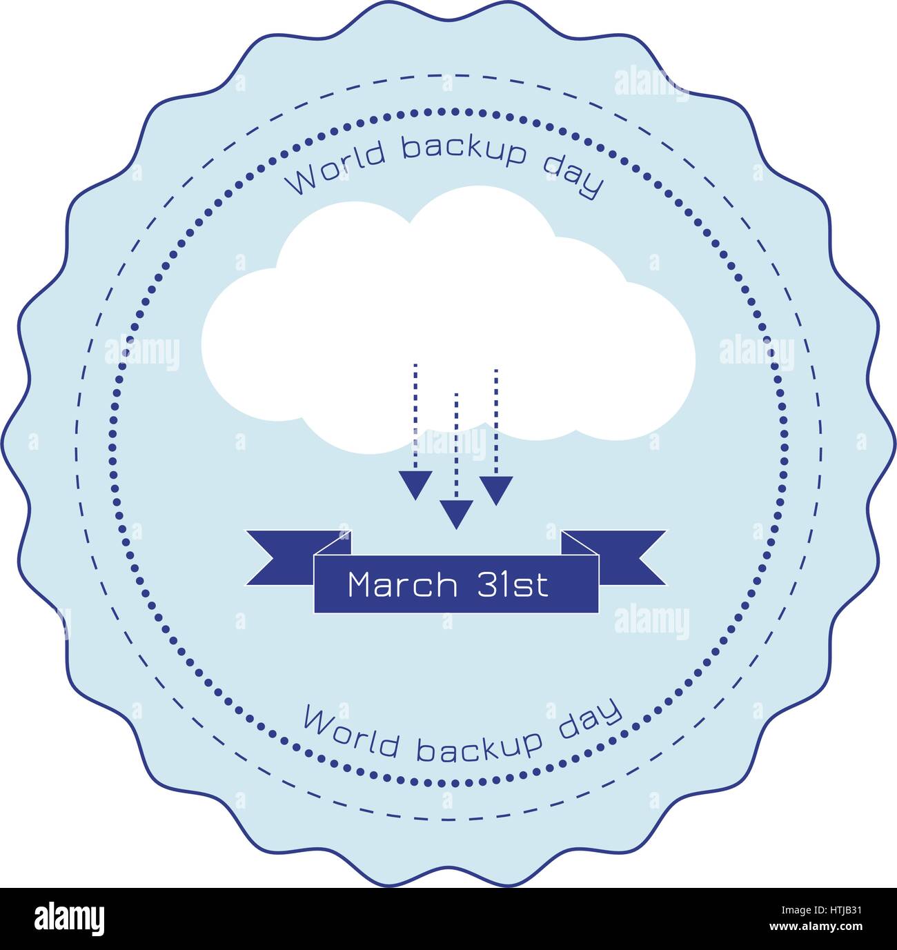 Backup and restore data cloud ribbon badge Stock Vector Image & Art - Alamy