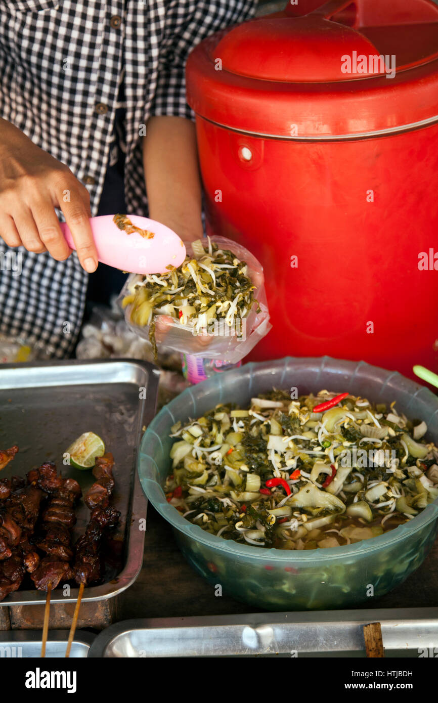 Street Food served up on Roadside in Preah Dak Village in Siem Reap ...