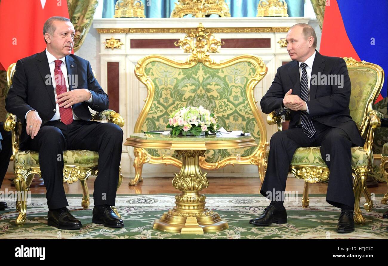 Russian President Vladimir Putin holds a bilateral meeting with Turkish ...