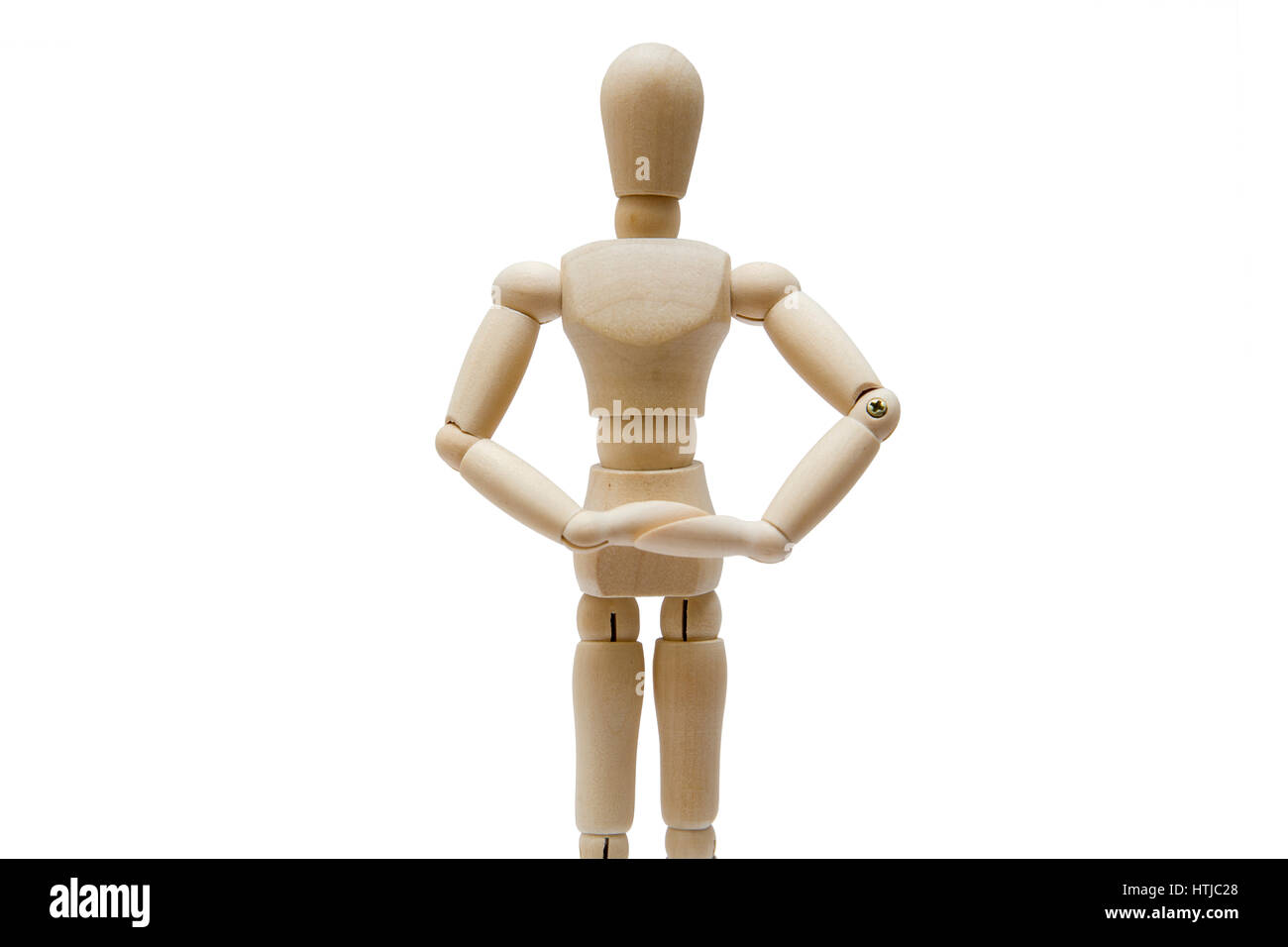 Wooden dummy isolated on a white background Stock Photo - Alamy