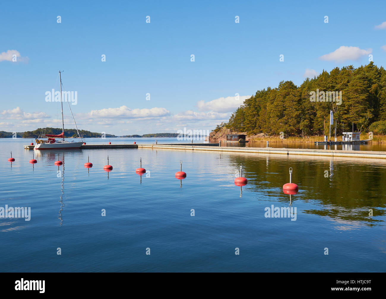 Guest harbour on the island of Grinda in the heart of the Stockholm ...