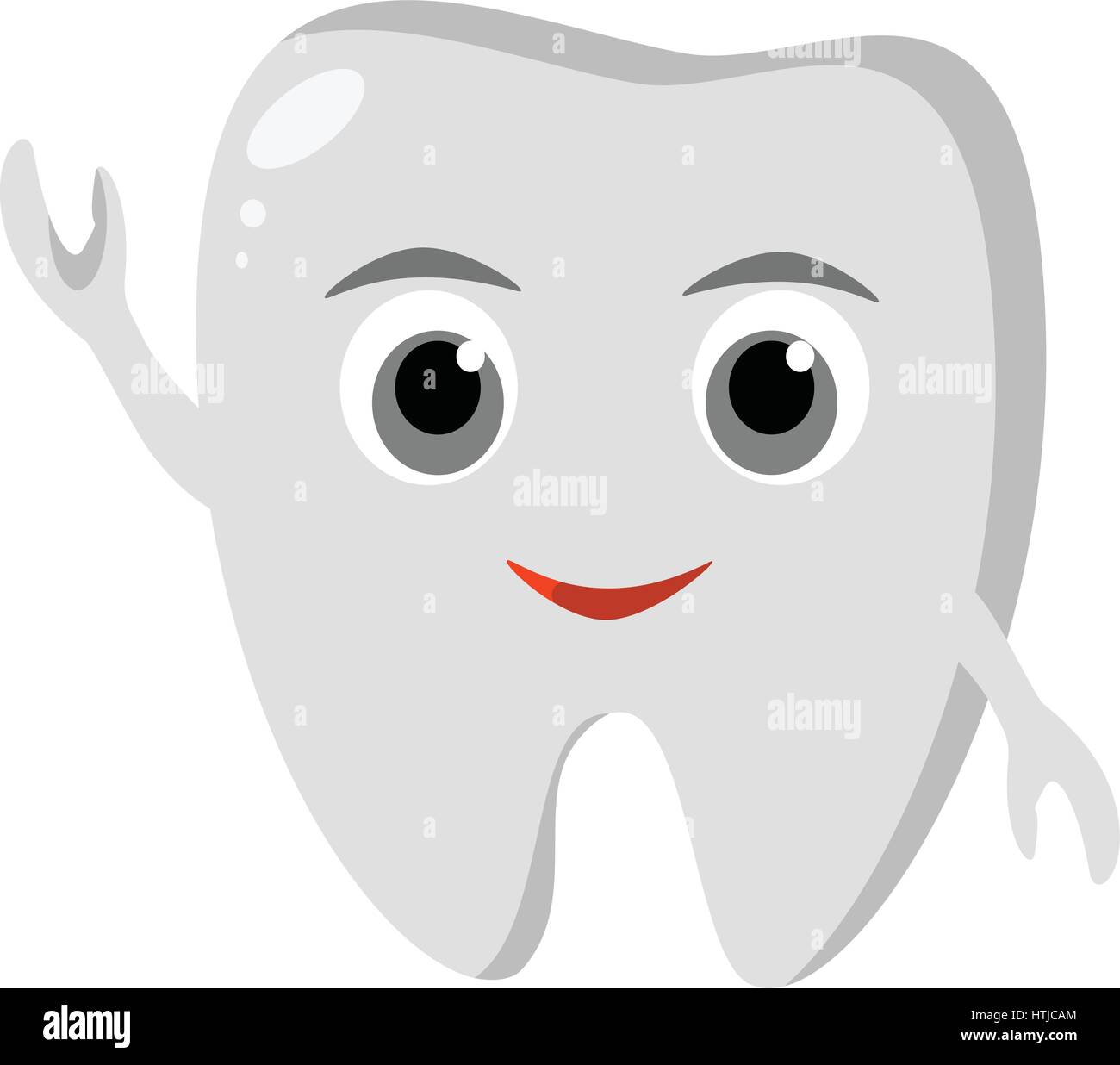 Cute funny tooth icon. Oral dental hygiene. Children teeth care Stock ...