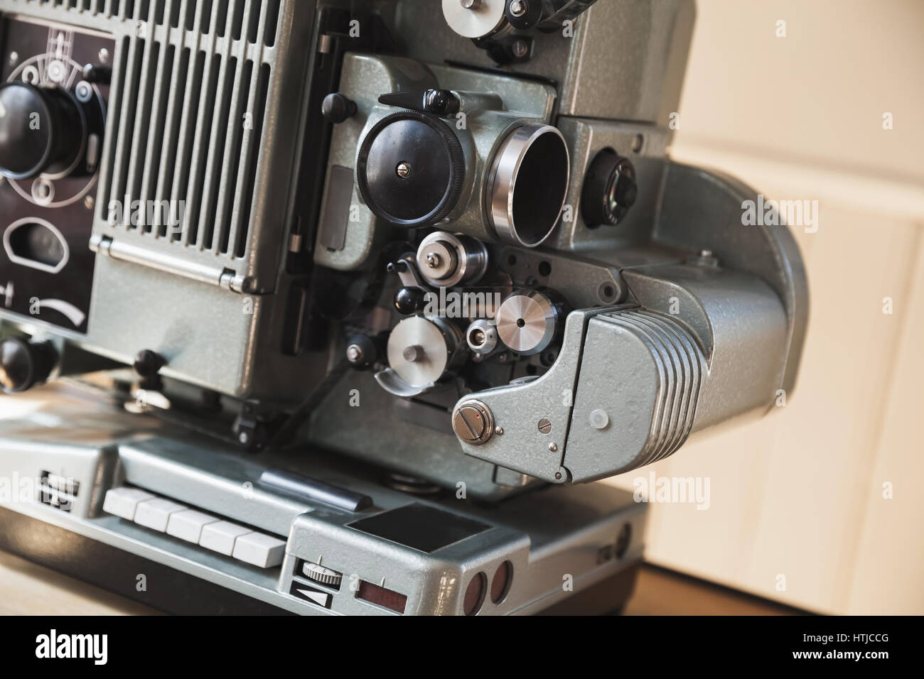 Vintage film projector, close up photo with selective focus Stock Photo ...