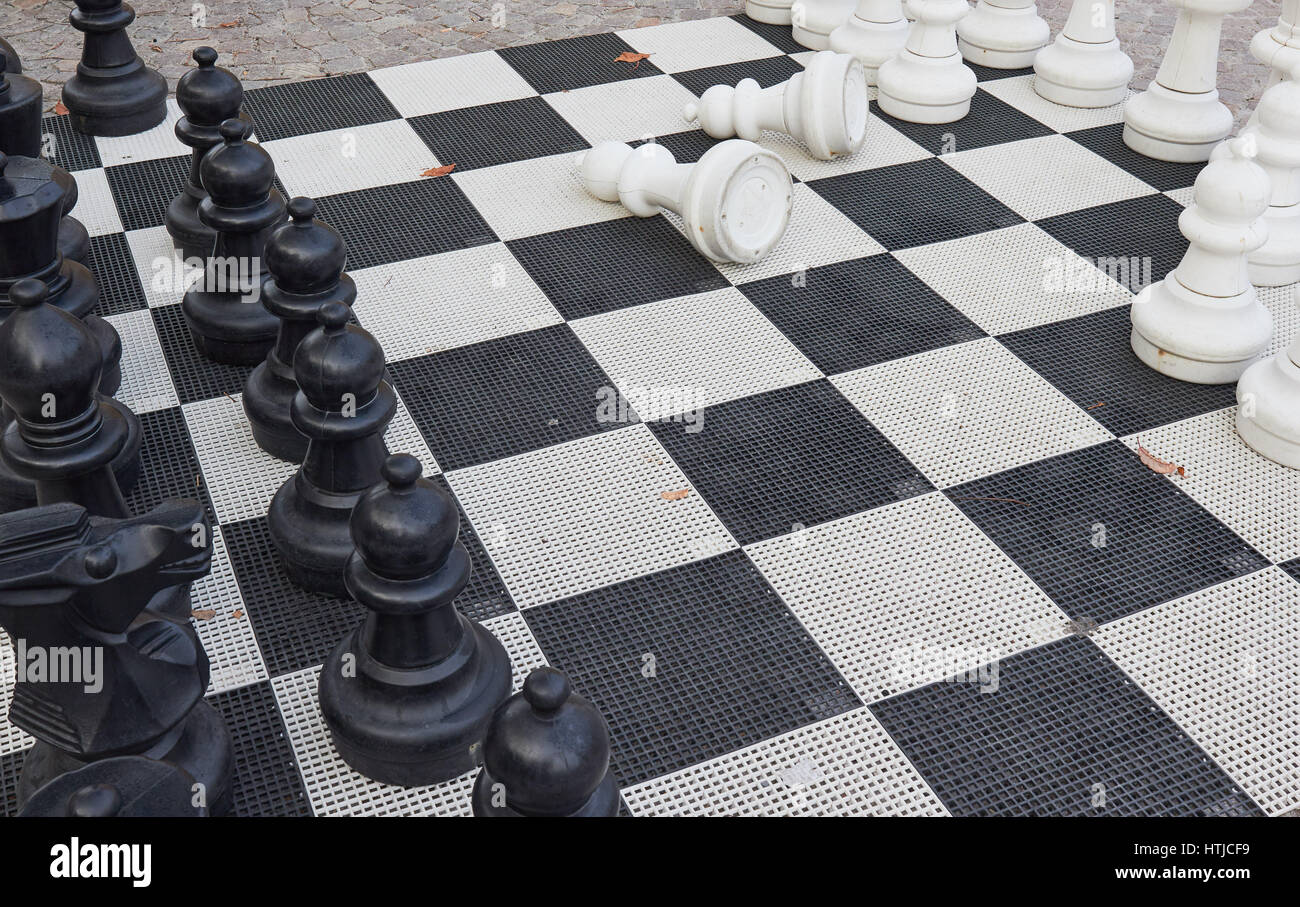 Giant outdoor chess set, Sweden, Scandinavia Stock Photo - Alamy