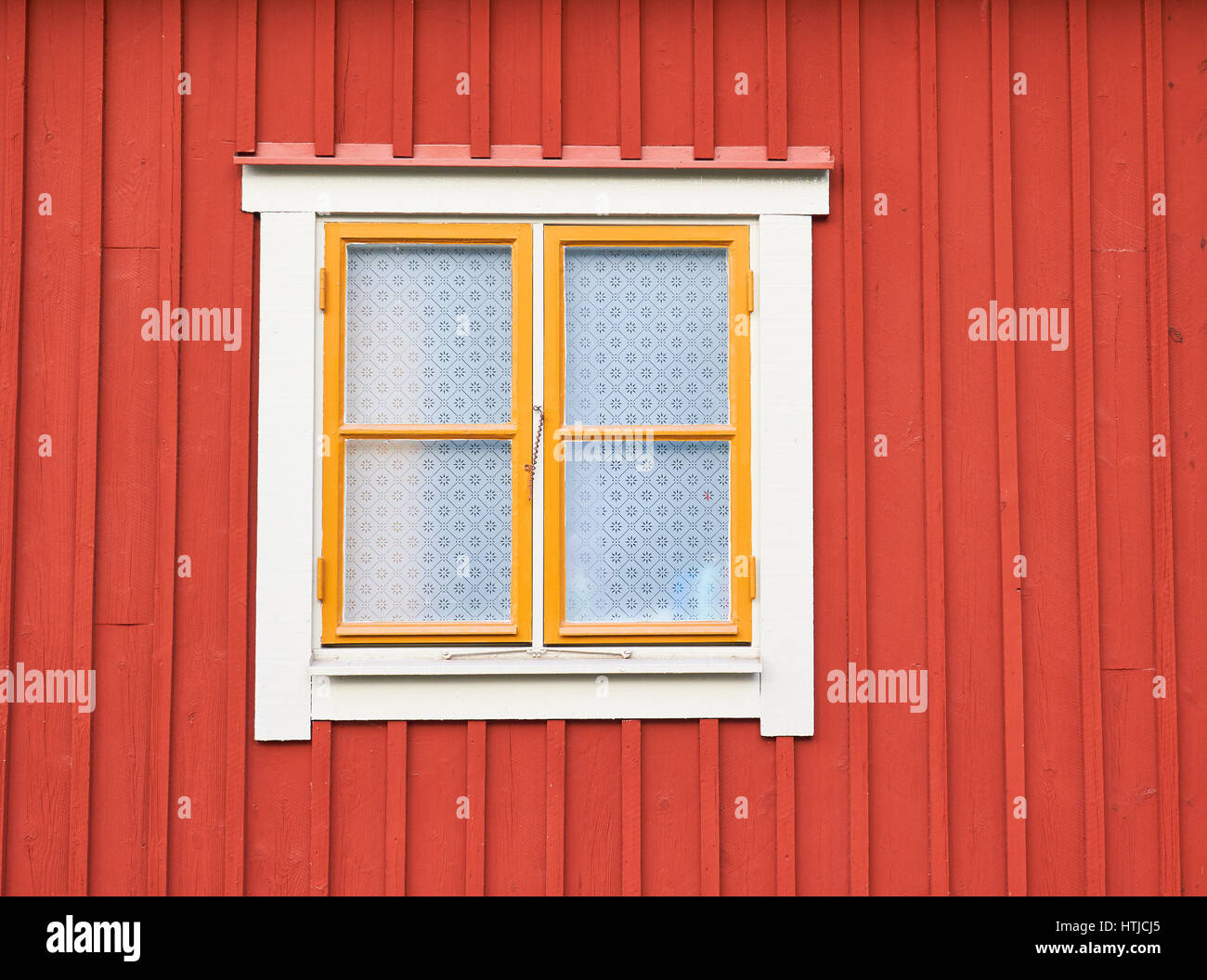 Window of traditional timber house, Sweden, Scandinavia Stock Photo - Alamy