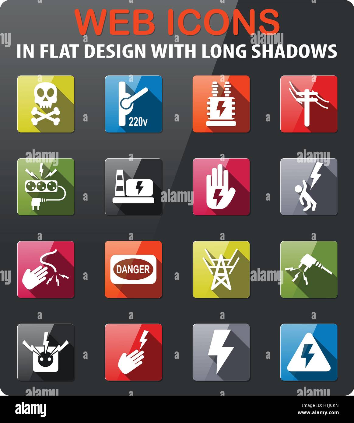 Electricity pole barbed wire warning Stock Vector Images - Alamy