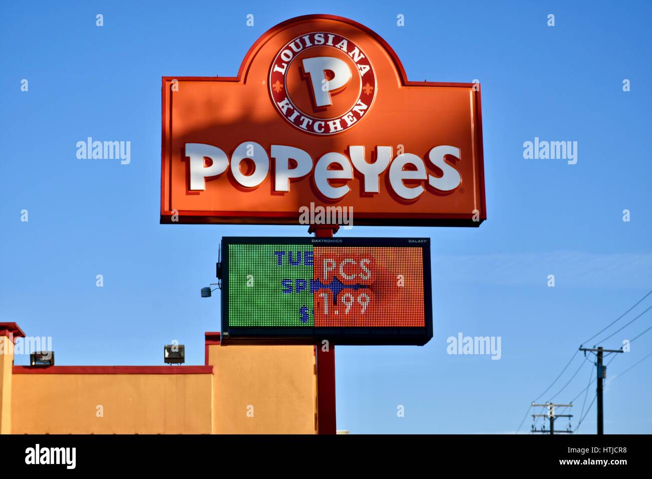 Popeyes sign hi-res stock photography and images - Alamy