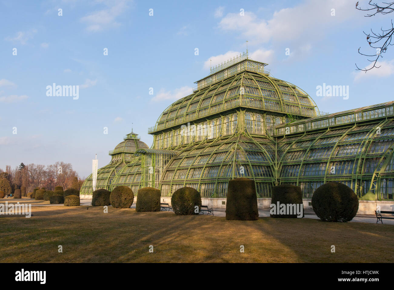 Palm House or Palmenhaus in the Schönbrunn palace gardens, Vienna ...