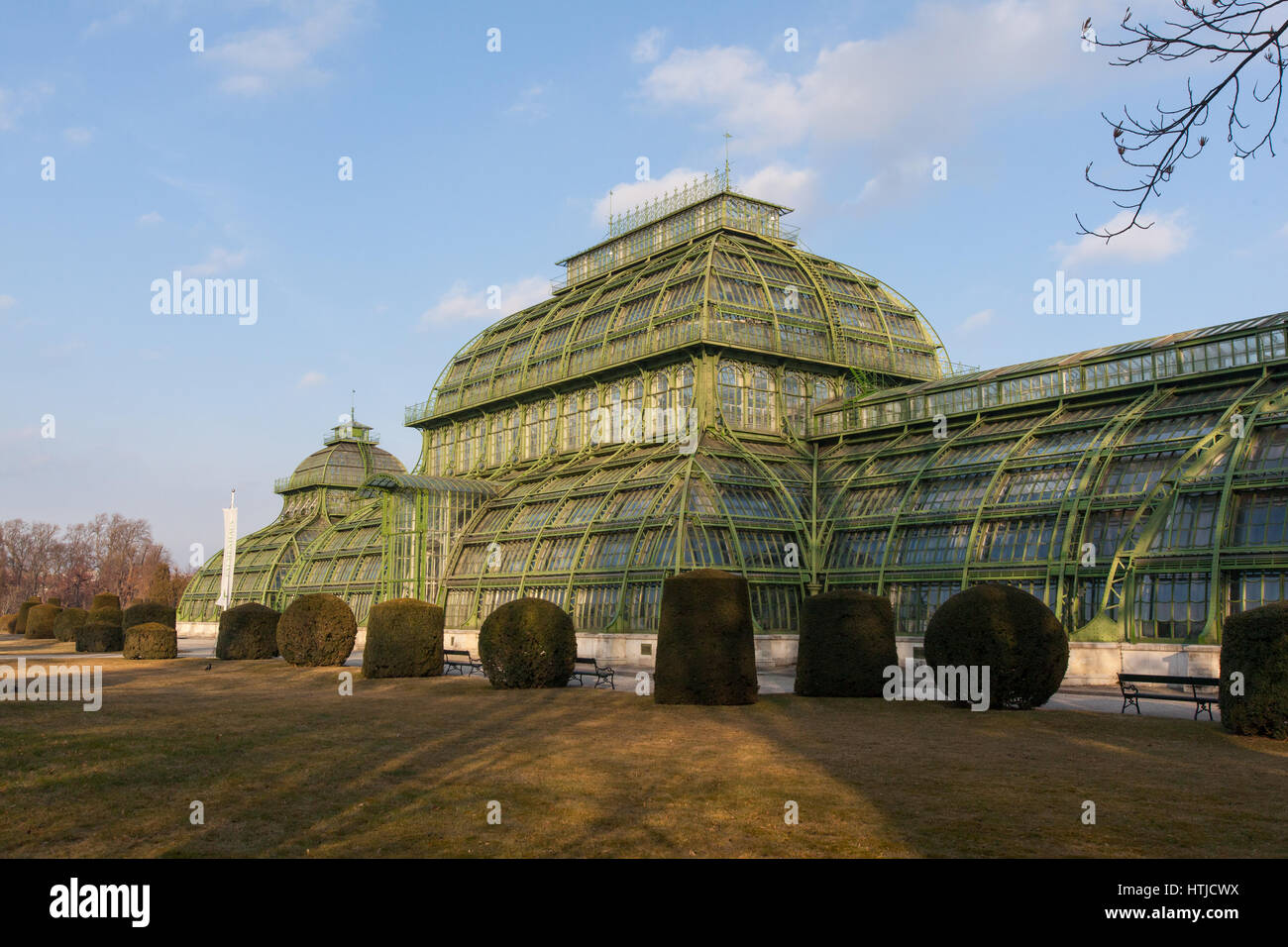 Palm House or Palmenhaus in the Schönbrunn palace gardens, Vienna ...