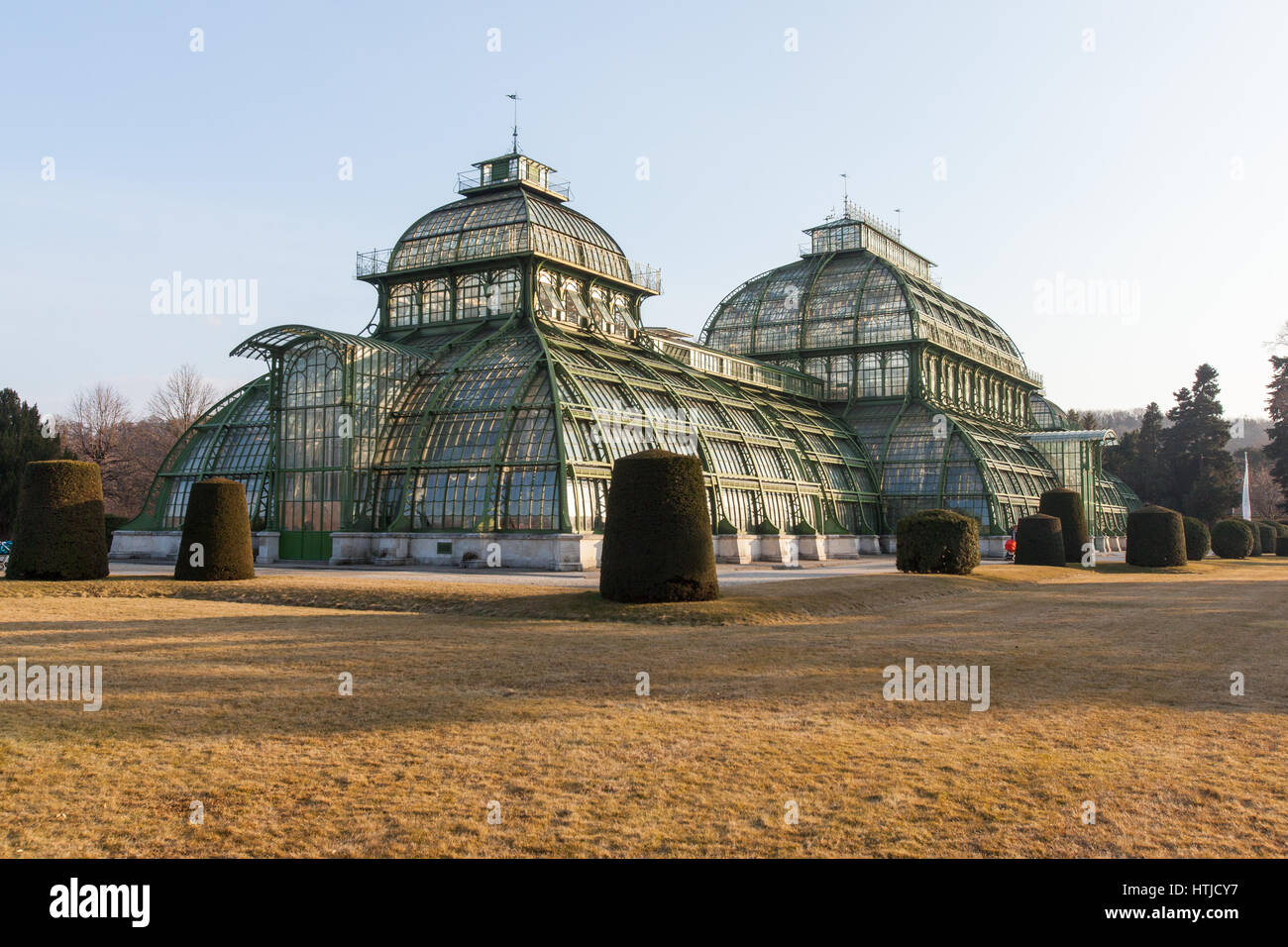 Palm House or Palmenhaus in the Schönbrunn palace gardens, Vienna ...