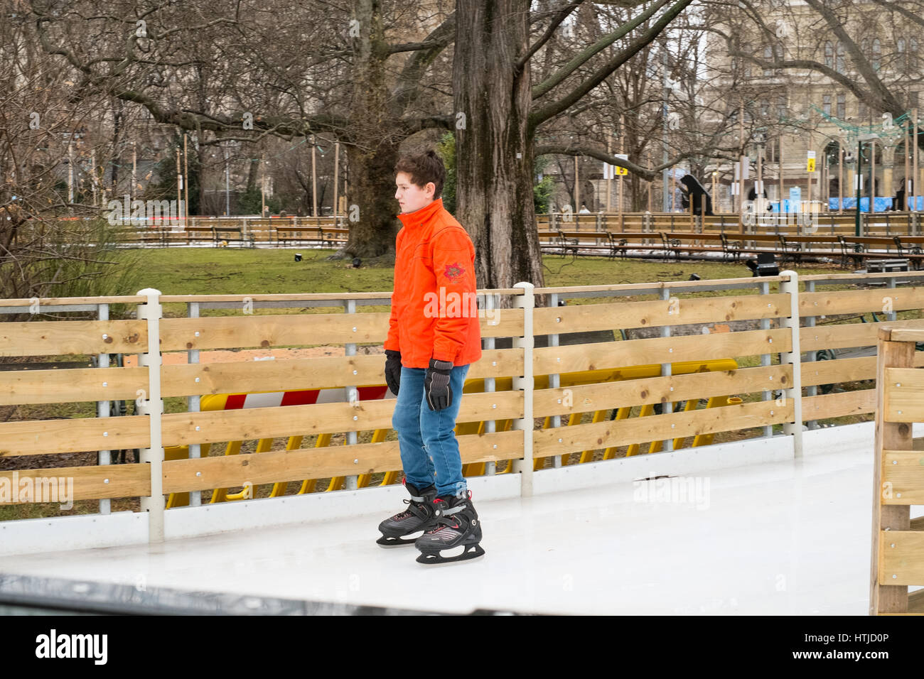 Rathausplatz Ice Skating Rink By Town Hall High Resolution Stock ...