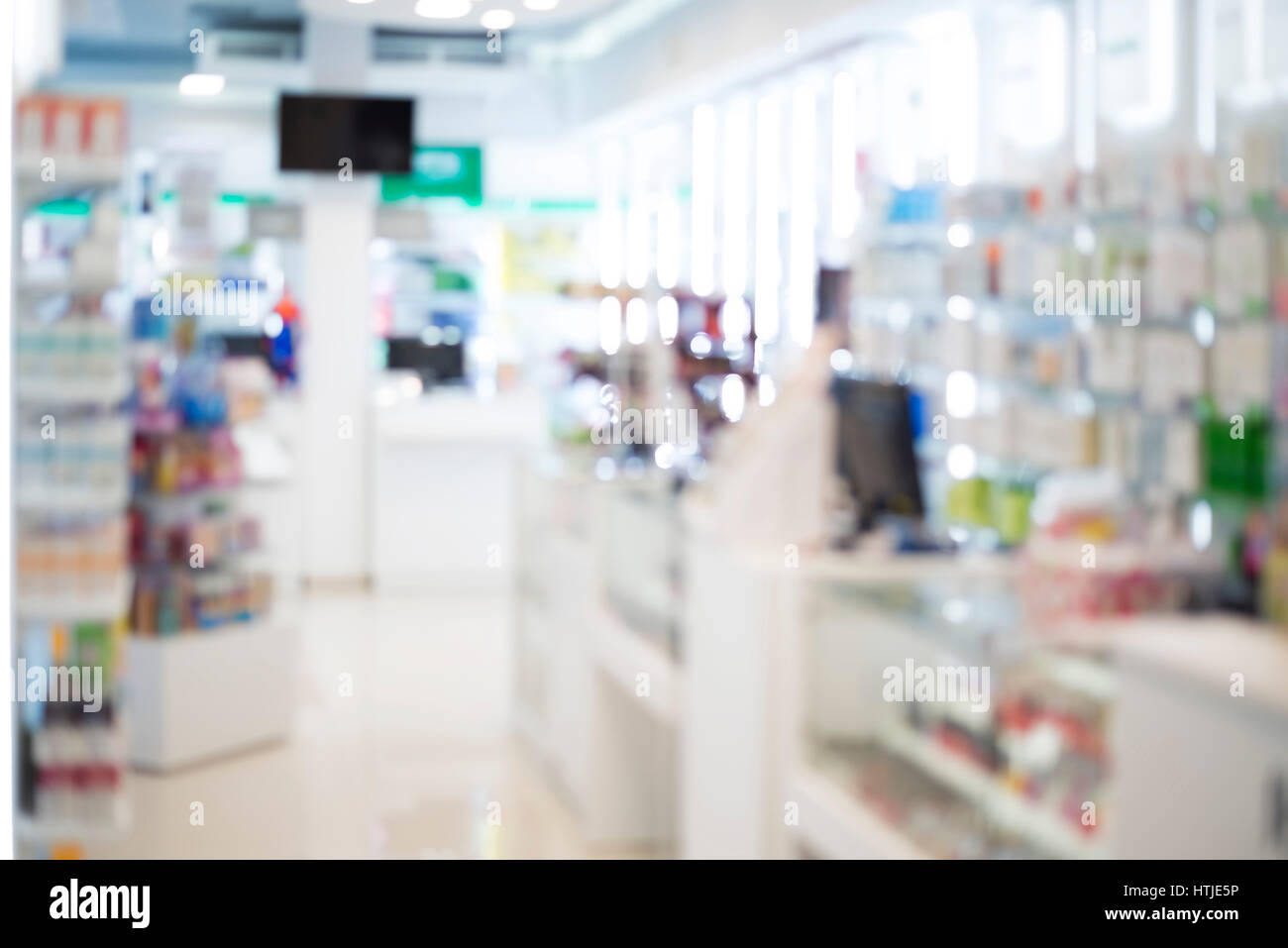 Interior Of Pharmacy Stock Photo - Alamy