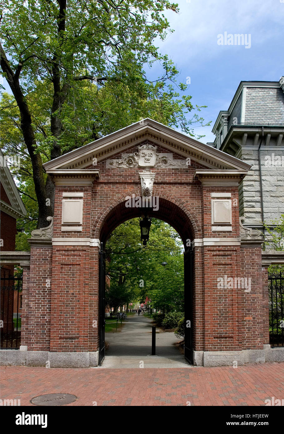 Harvard university gate hi-res stock photography and images - Alamy