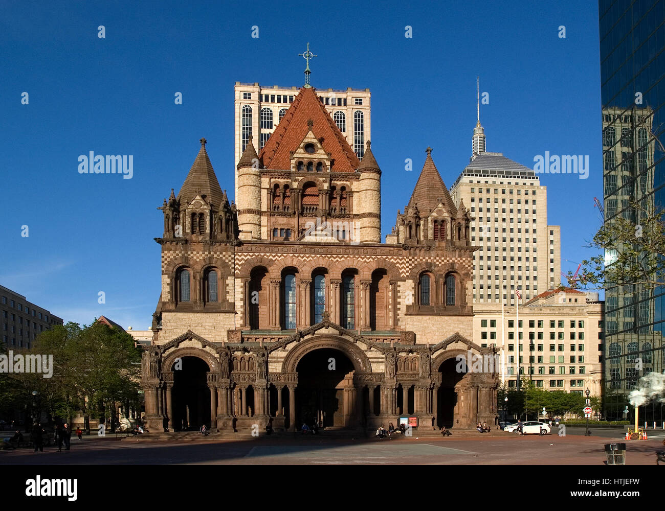 Historic Trinity Church - Copley Square, Boston, Massachusetts Stock ...