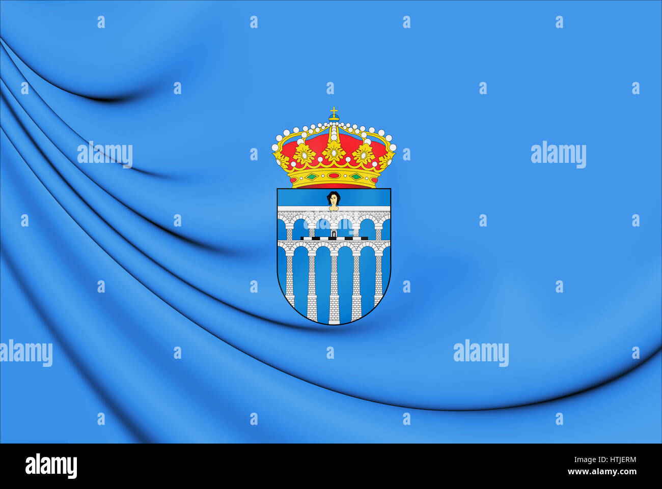 3D Flag of Segovia Province, Spain. 3D Illustration Stock Photo - Alamy