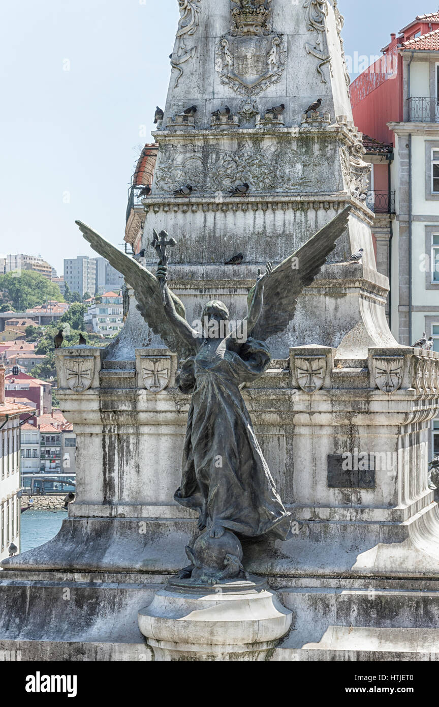 Symbol of Portugal Empire - statue of angel with cross (Portugal Stock ...