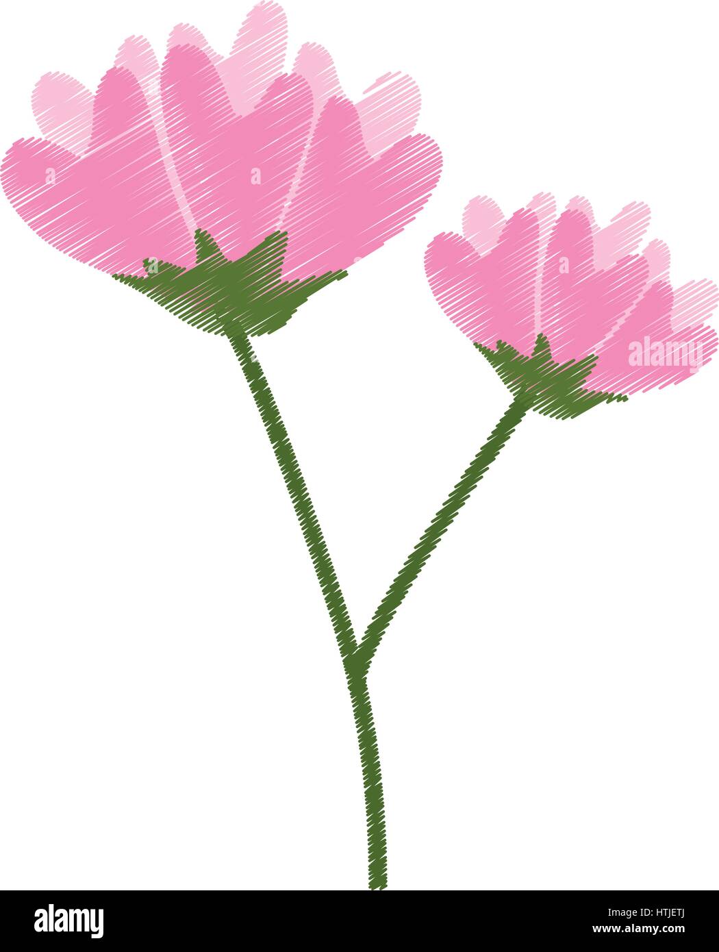 flower spring flourishes delicate sketch Stock Vector Image & Art - Alamy