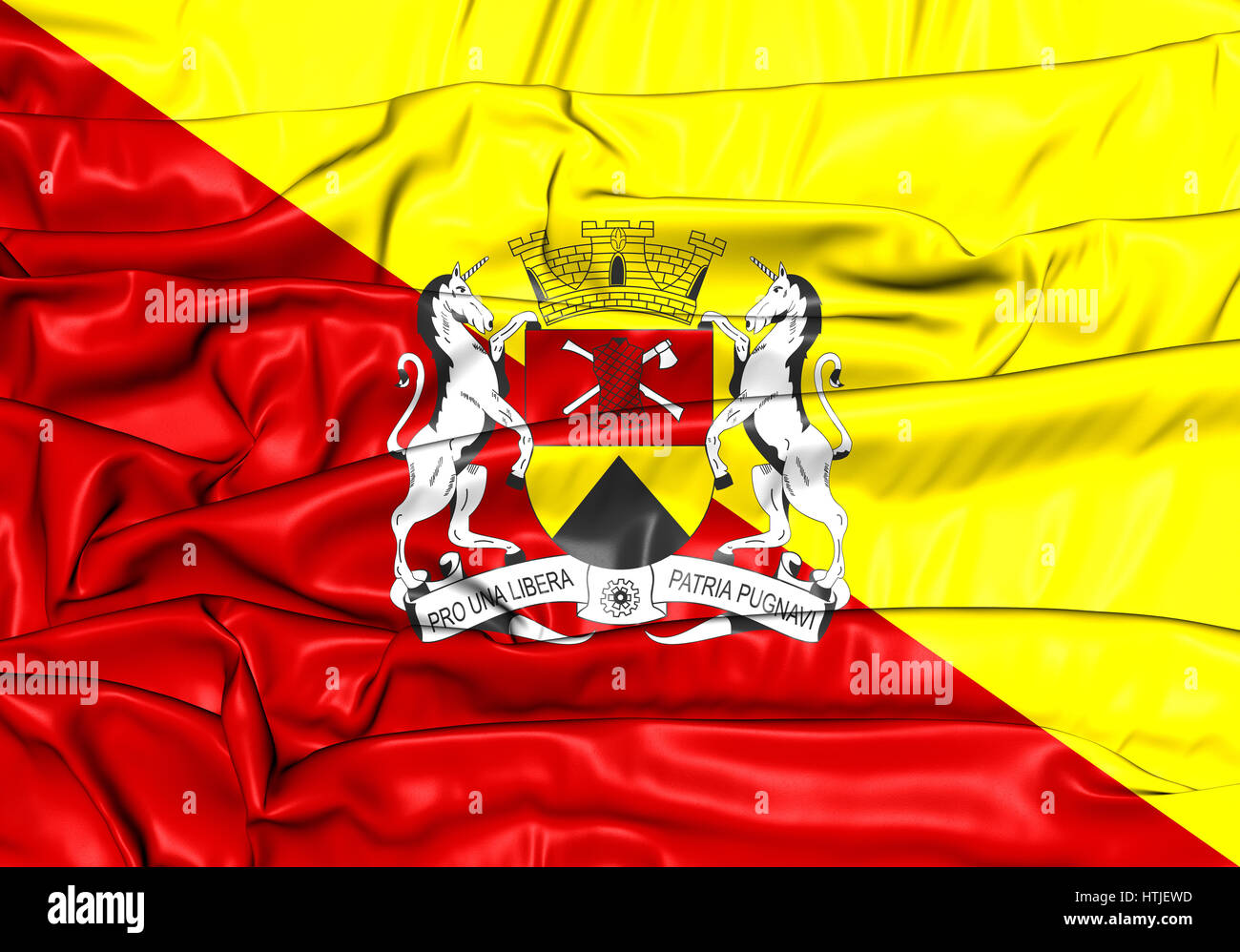 Flag of Sorocaba (Sao Paulo State), Brazil. 3D Illustration Stock Photo ...