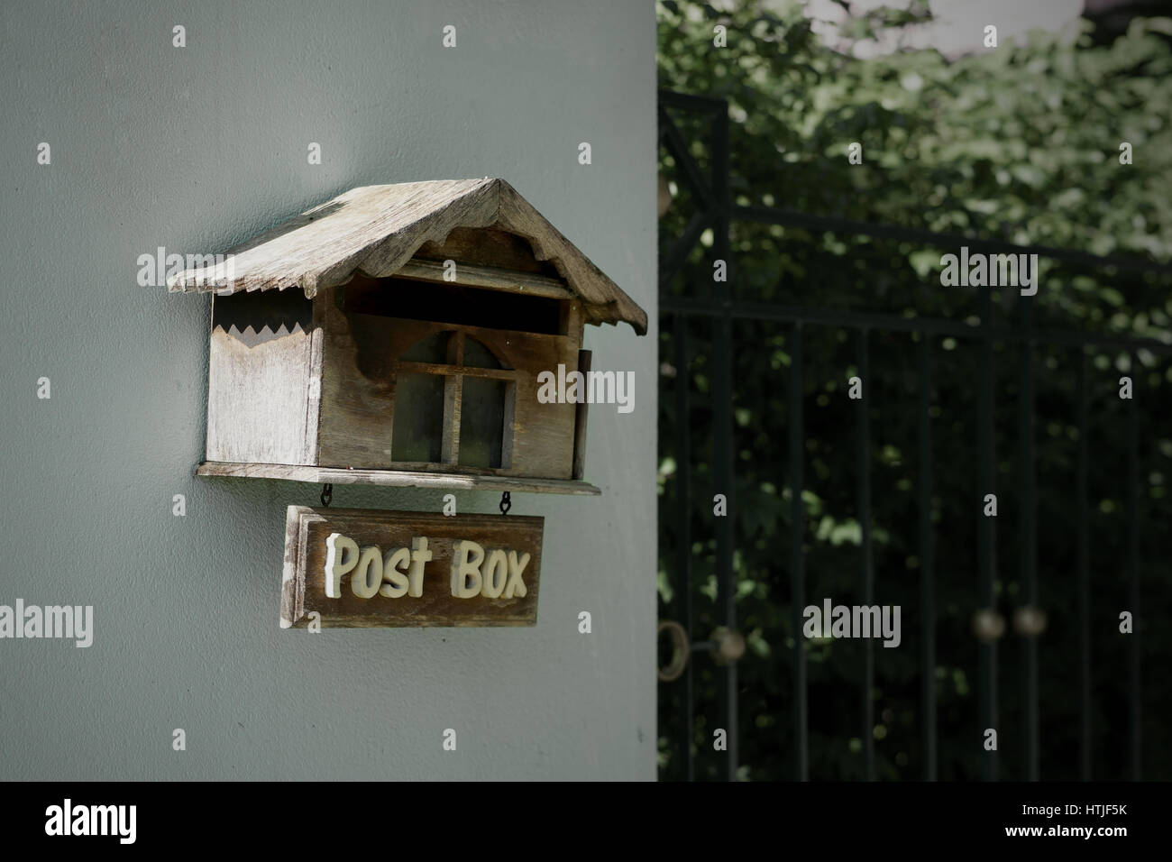 old mail box in front of a house Stock Photo - Alamy