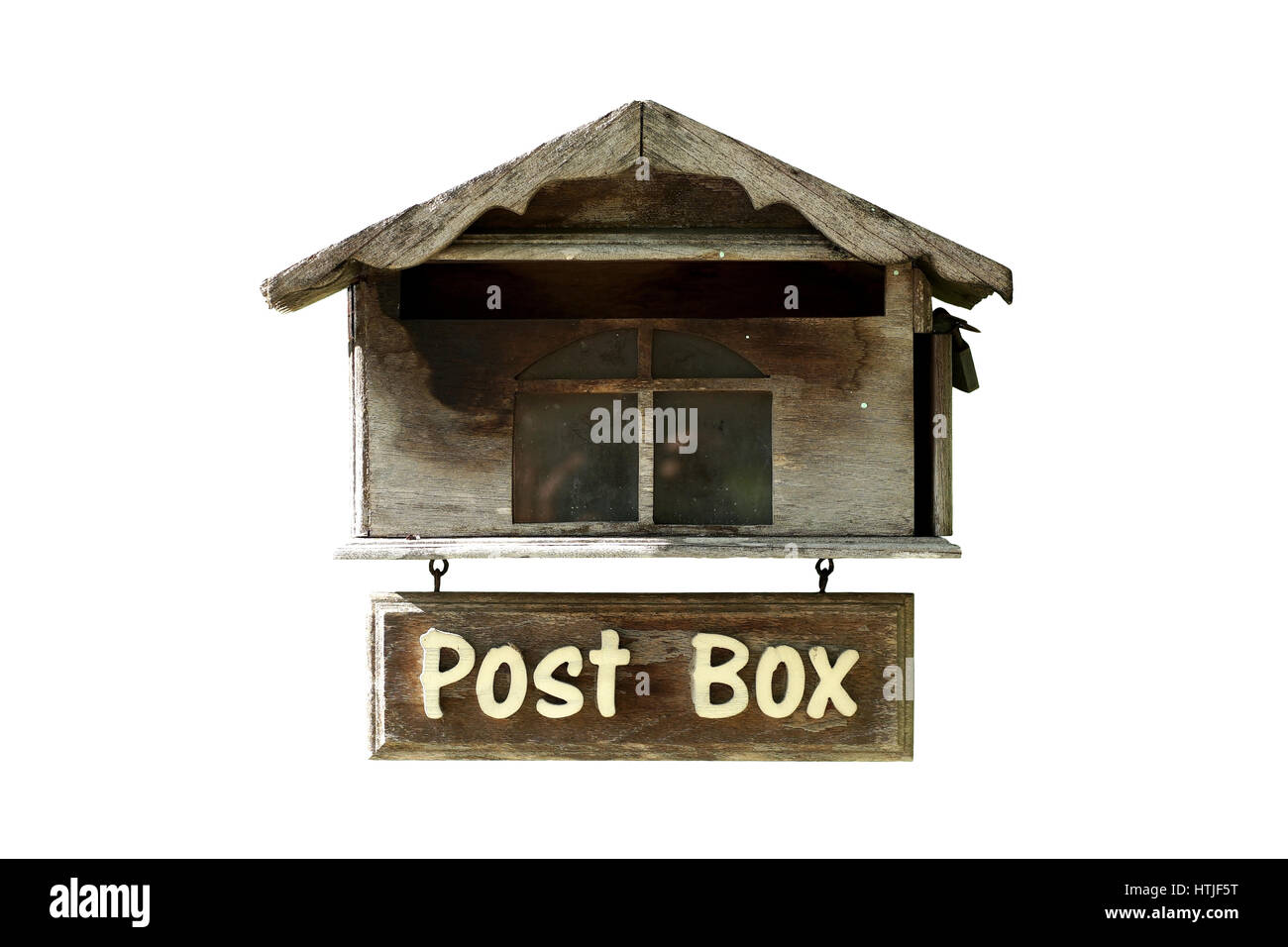 old mail box isolated on white background Stock Photo - Alamy