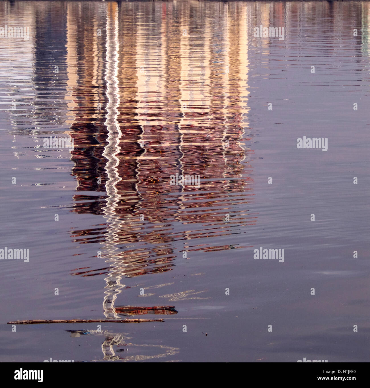 Reflected colours in water Stock Photo - Alamy