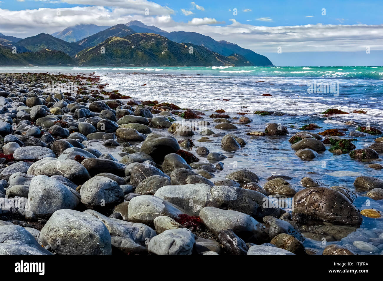 Beach near Mangamaunu Stock Photo - Alamy