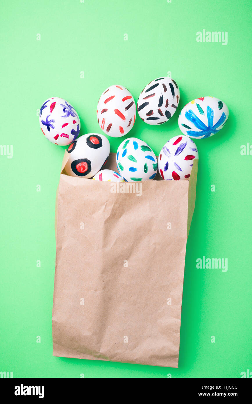 Easter eggs in a packet Stock Photo - Alamy