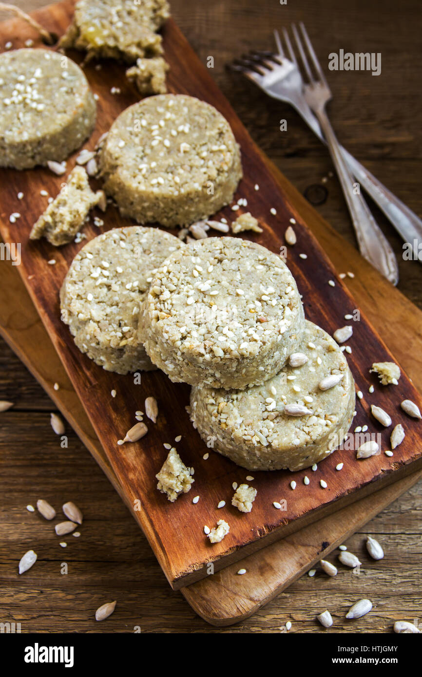 Homemade organic Sunflower seeds, Sesame and Honey Halva - traditional eastern healthy organic ...