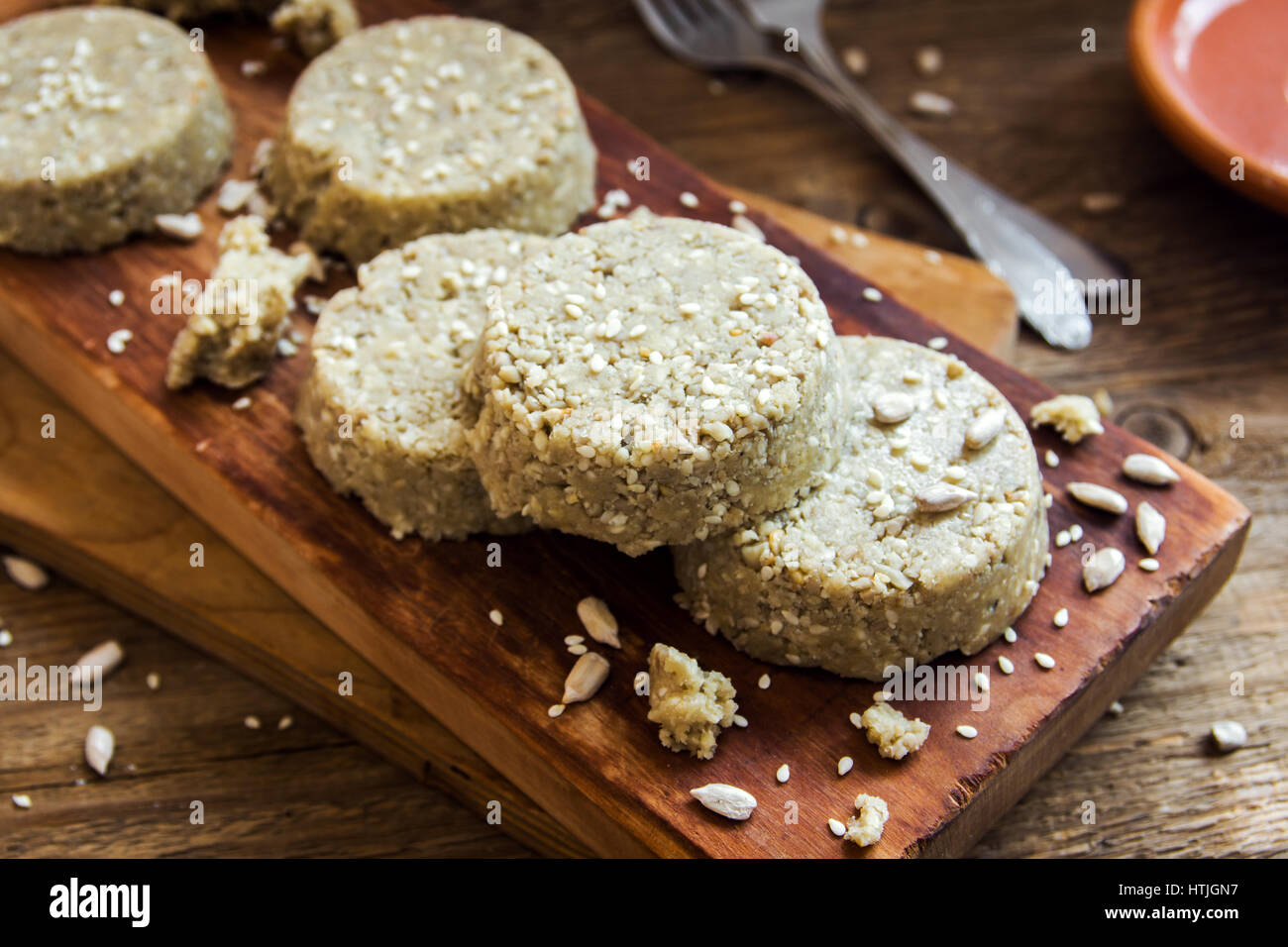 Homemade organic Sunflower seeds, Sesame and Honey Halva - traditional eastern healthy organic ...