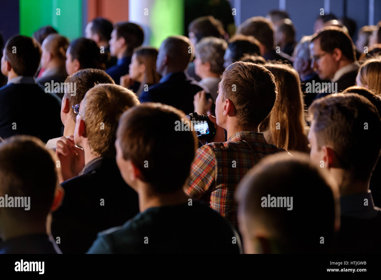 Audience at the conference hall Stock Photo - Alamy