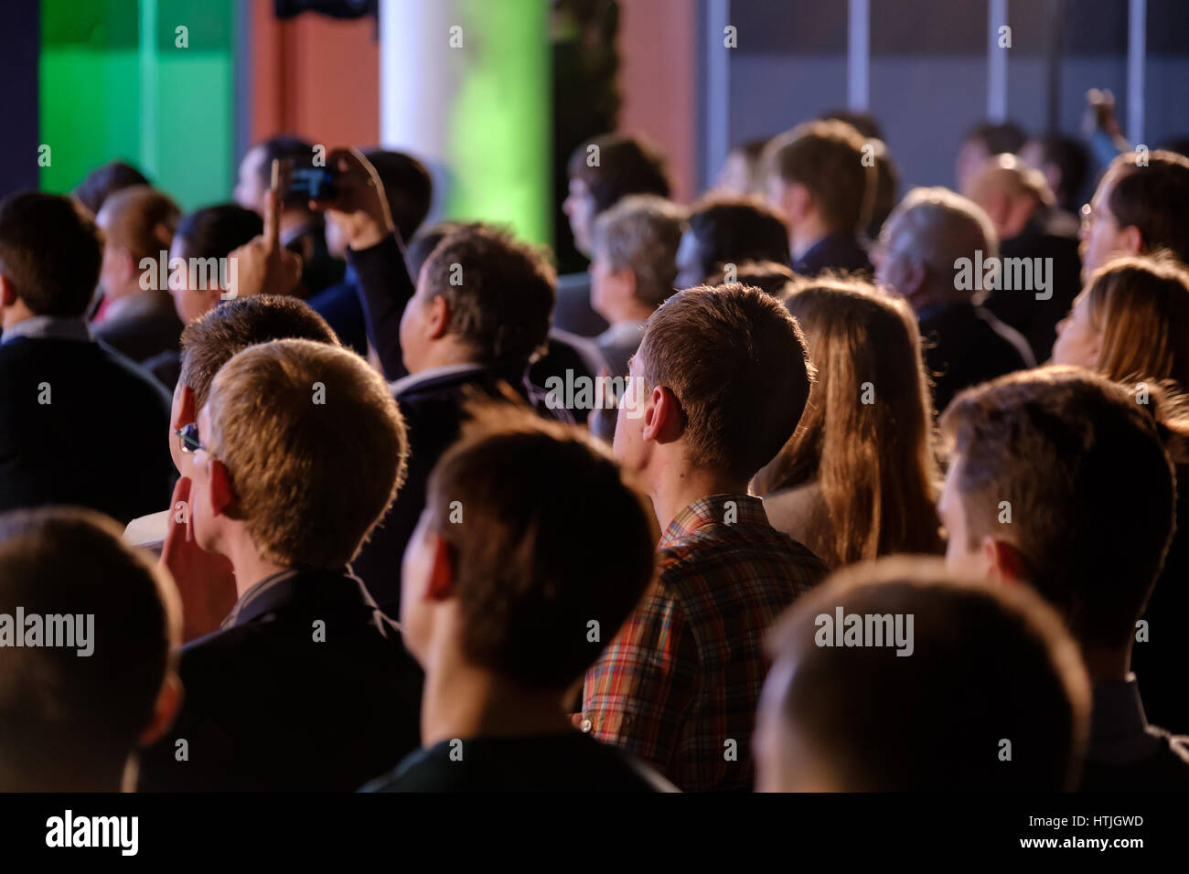 Audience at the conference hall Stock Photo - Alamy
