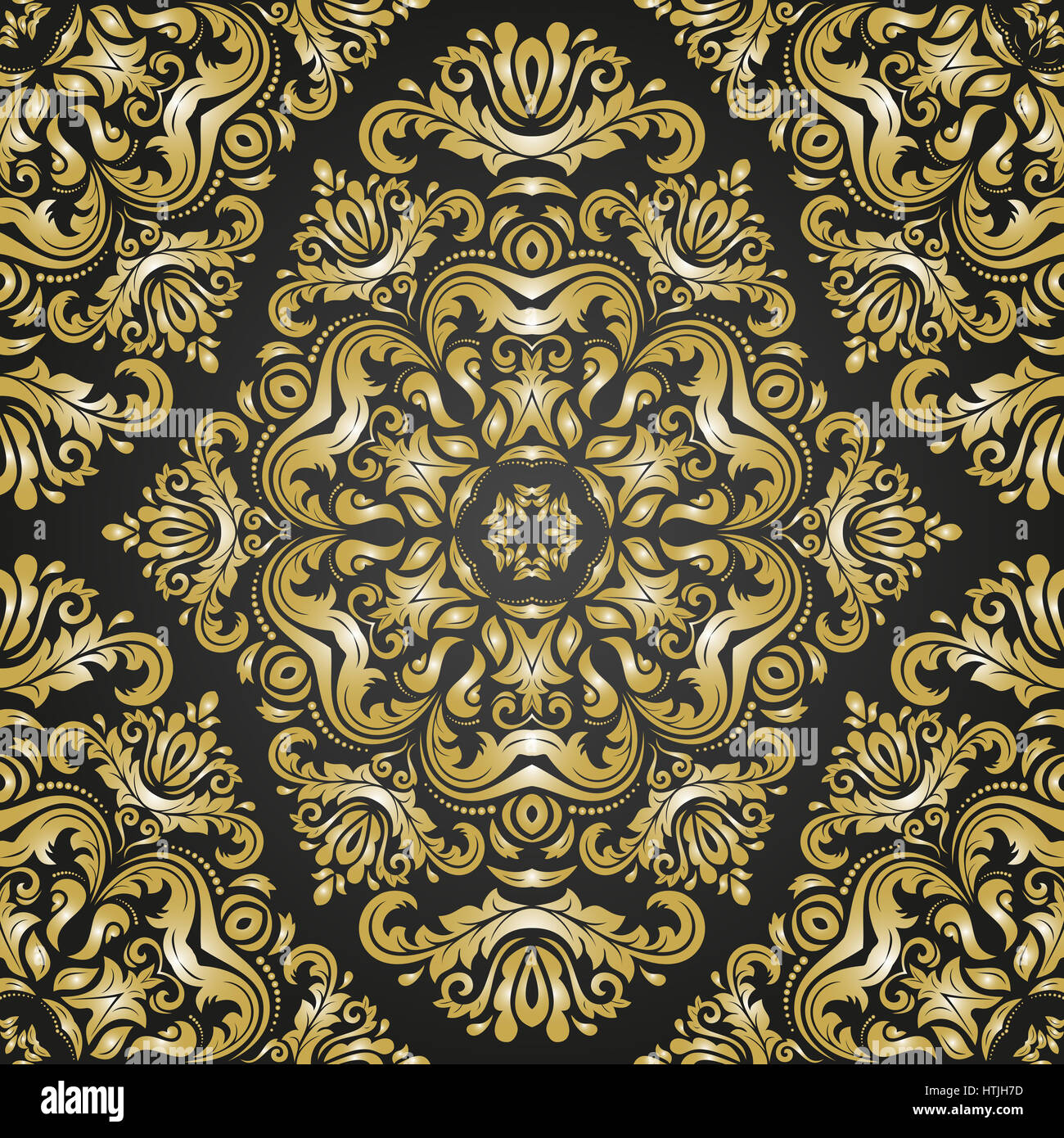 Seamless Damask Pattern Stock Photo - Alamy