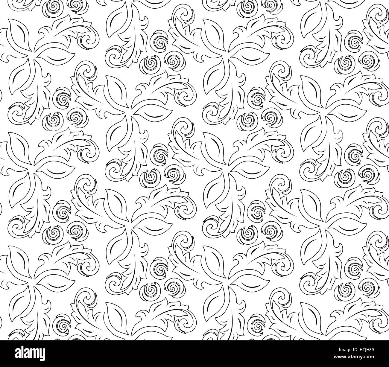 Floral Fine Seamless Pattern Stock Photo - Alamy