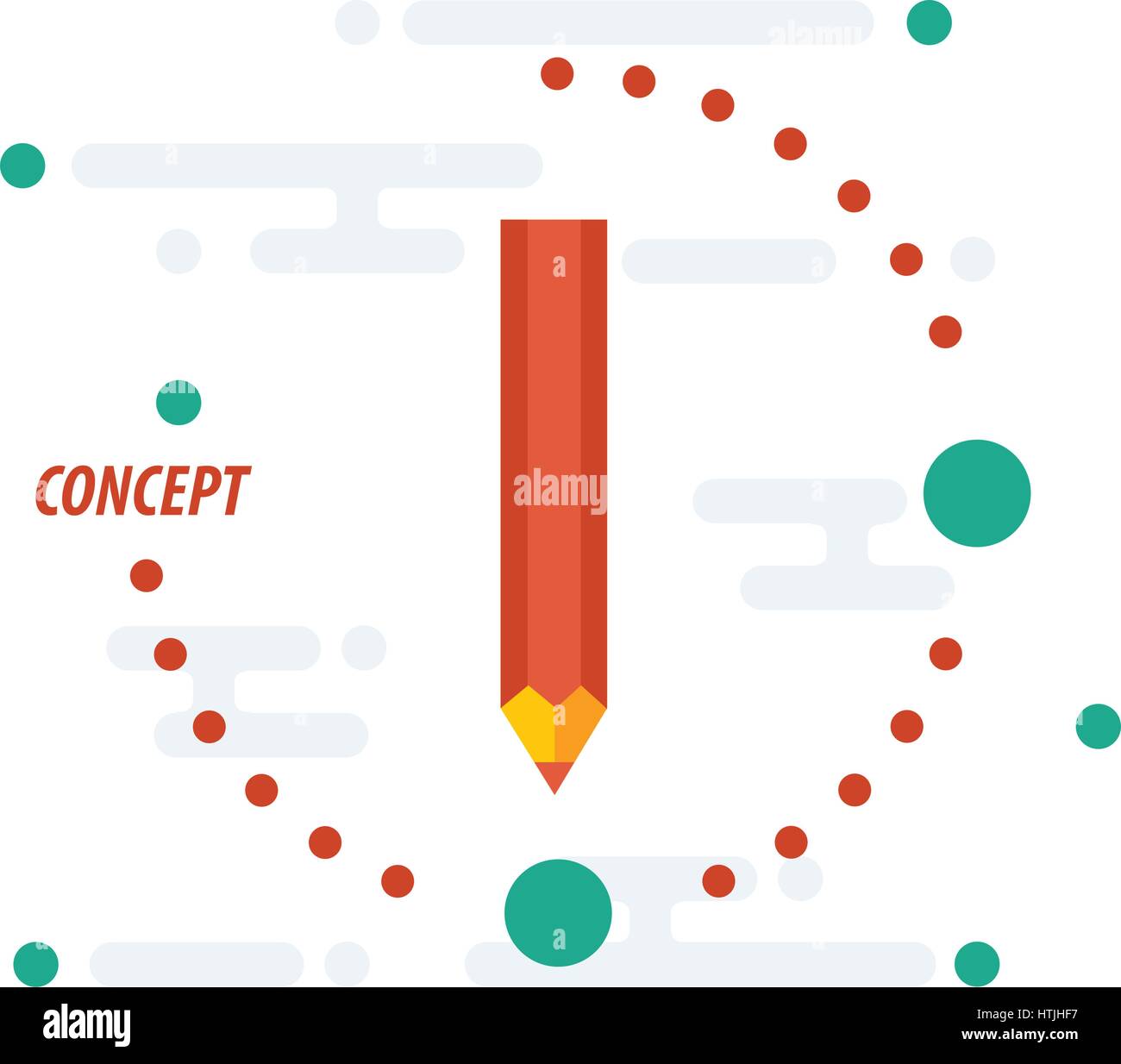 Pencil concept vector orange Stock Vector Image & Art - Alamy