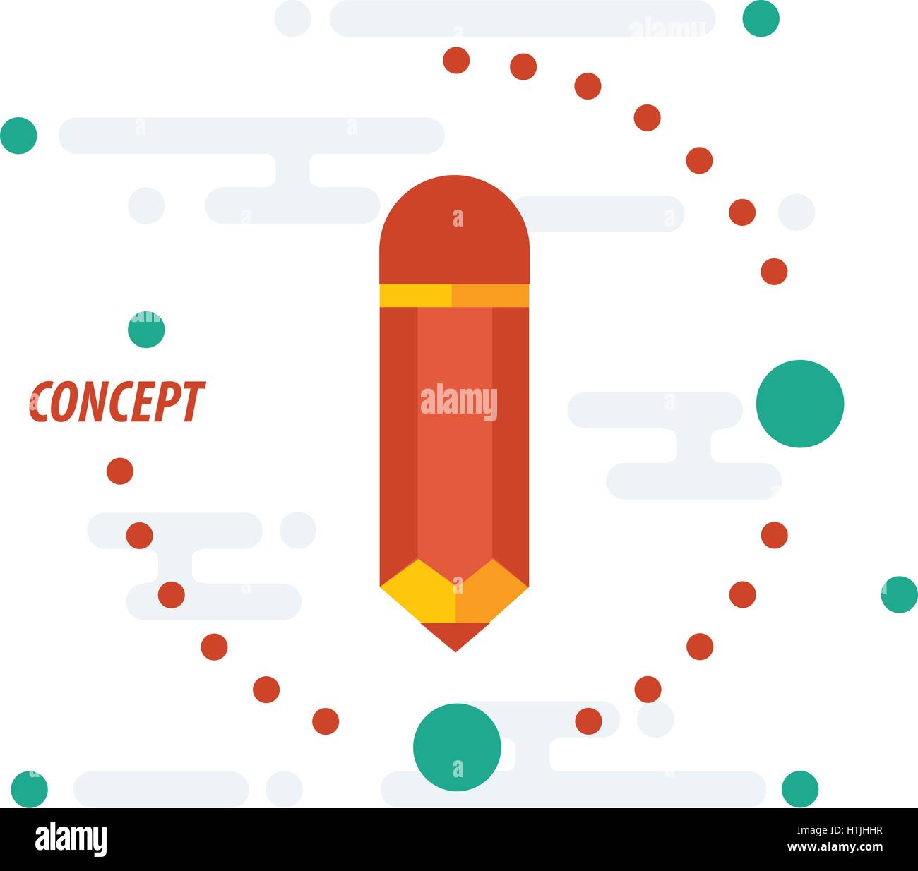 Pencil concept vector orange Stock Vector Image & Art - Alamy