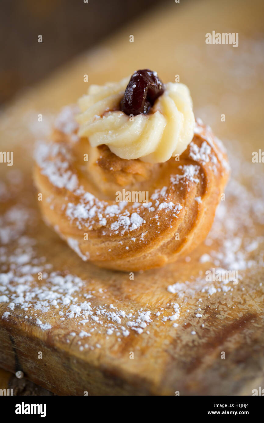 Delicious home made Zeppole pastries typical from south of Italy ...