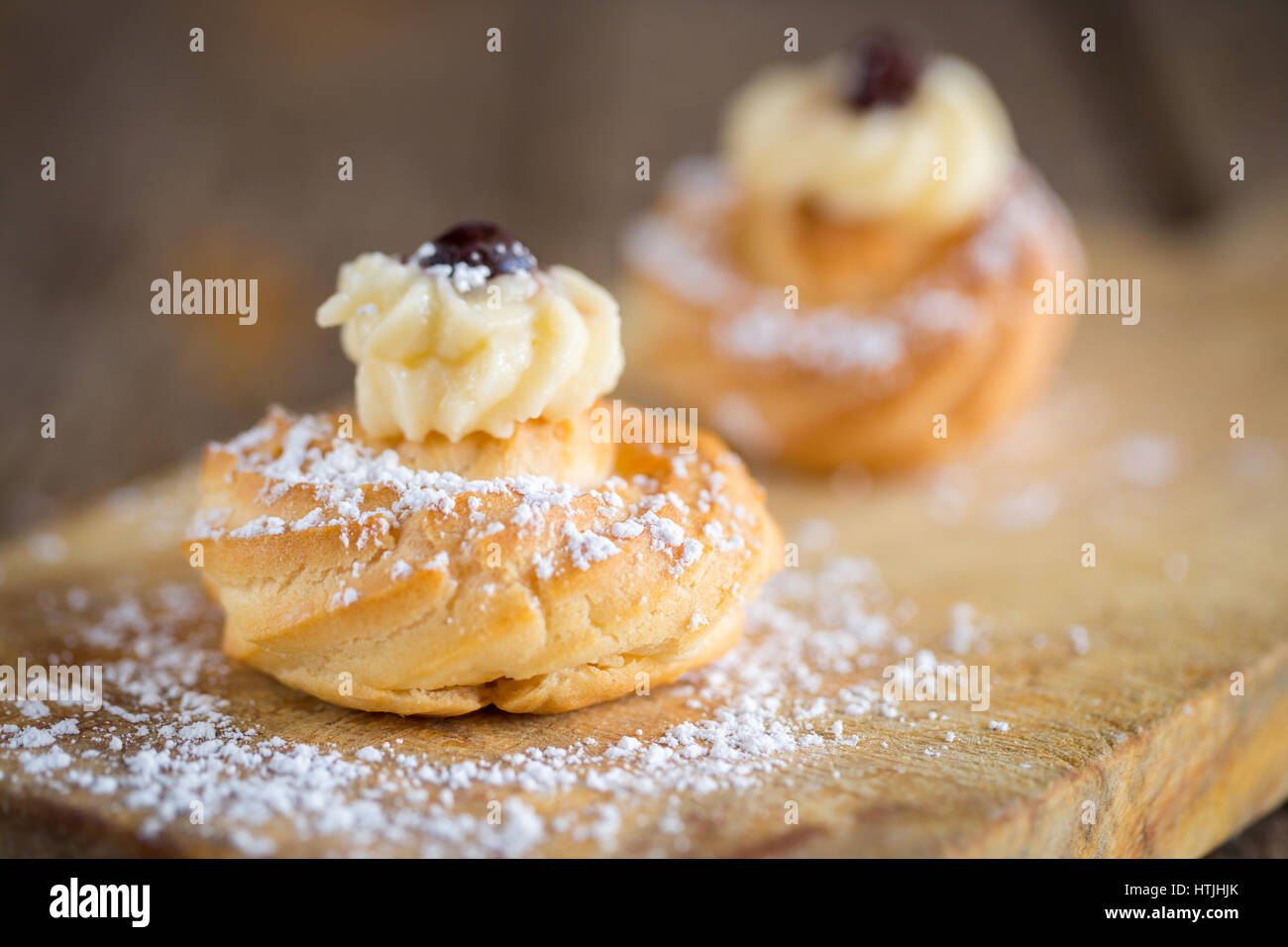Delicious home made Zeppole pastries typical from south of Italy ...