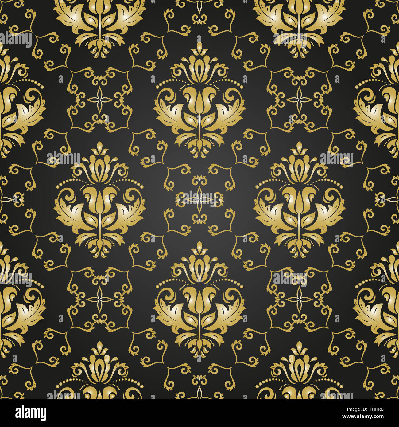 Black and gold damask pattern hi-res stock photography and images - Alamy