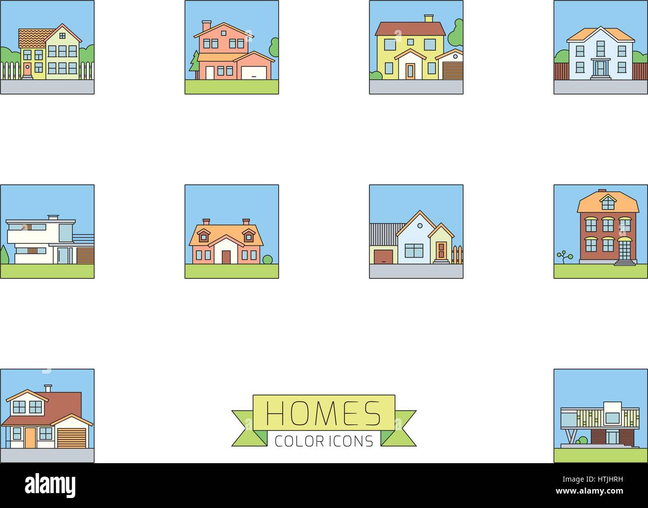 Homes Variety Stock Vector Images - Alamy
