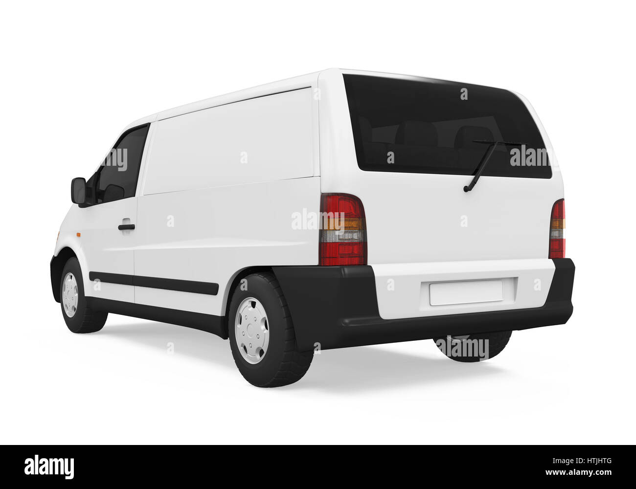 Delivery Van isolated on white background. 3D render Stock Photo - Alamy