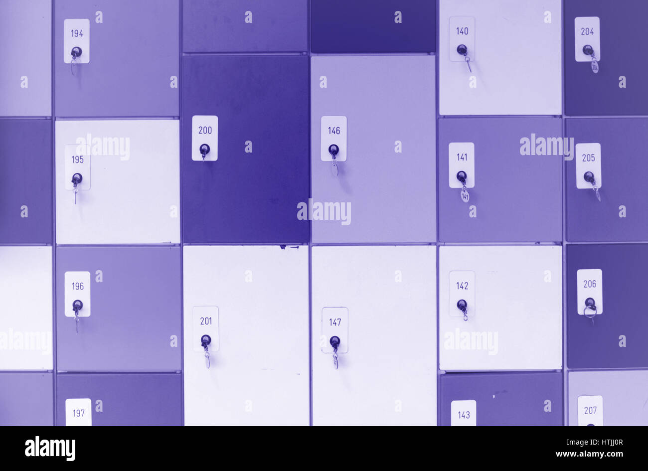 Cabinet lockers, different sizes, locked with a key Stock Photo - Alamy