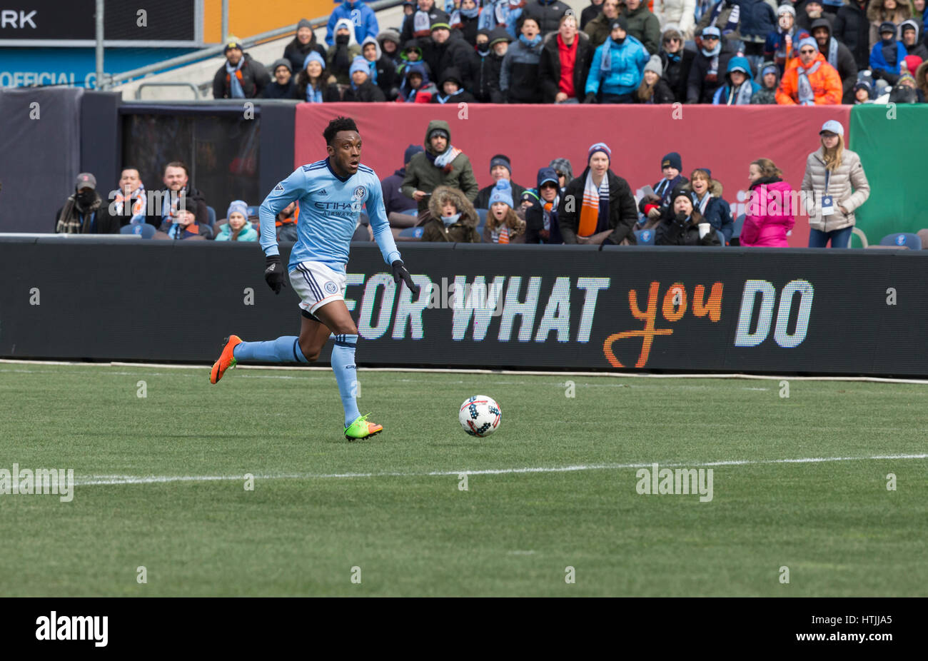 New York, United States. 12th Mar, 2017. Rodney Wallace (23) of NYCFC ...