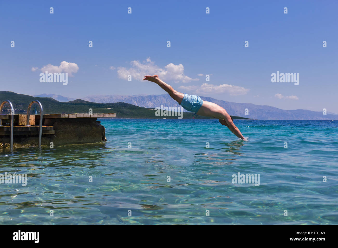 Swimming swimmer jumping jump hi-res stock photography and images - Alamy