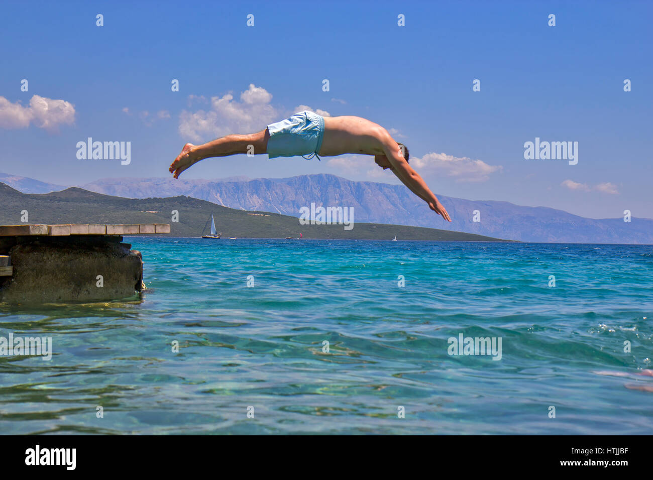 Hot man jumping hi-res stock photography and images - Alamy