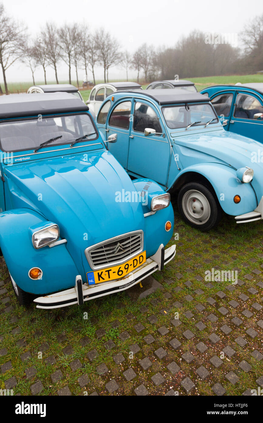 Utrecht, Netherlands, march 9 2017:: BLue Vintage cars Citroen 2 CV ...