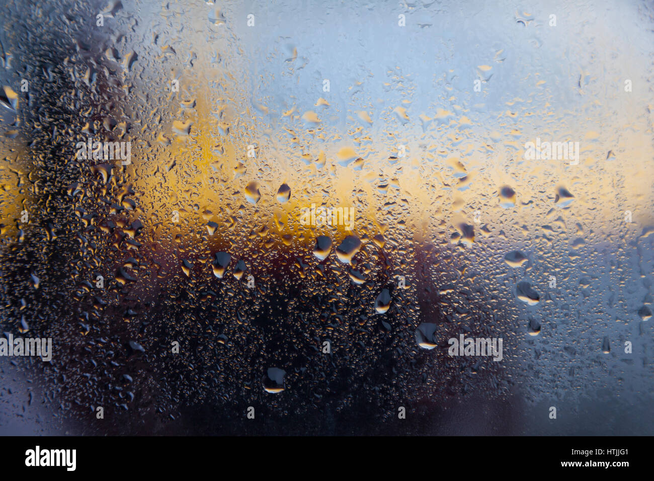 rain drops on windshield of car and background in several colors Stock ...