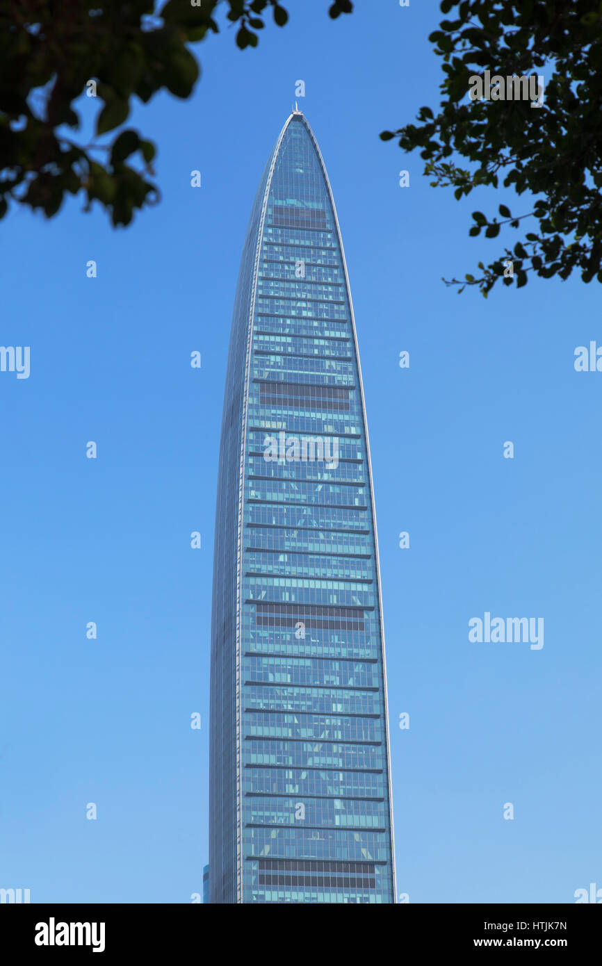 KK100 (KingKey 100) skyscraper, Shenzhen, Guangdong, China Stock Photo ...
