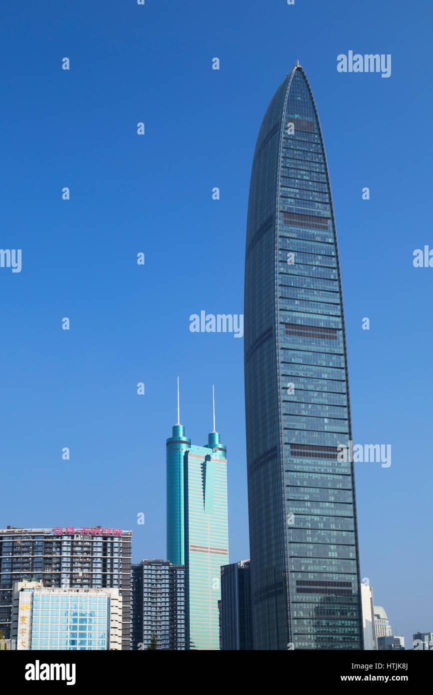 KK100 (KingKey 100) and Shun Hing Square skyscrapers, Shenzhen ...
